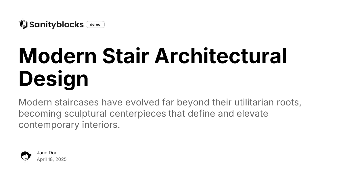 Modern Stair Architectural Design